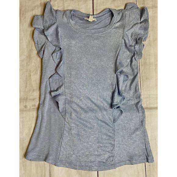 Hayden | Shirts & Tops | New Hayden La Ruffle Rib Knit Top In Sky Blue ...